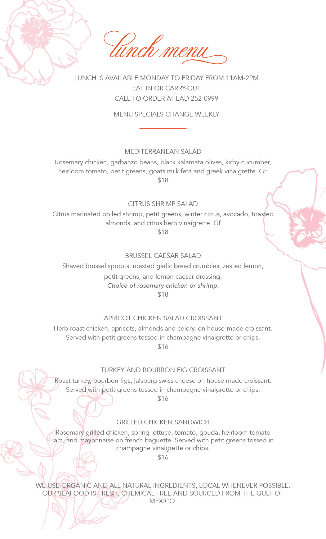 LUNCH – Gourmet Girls