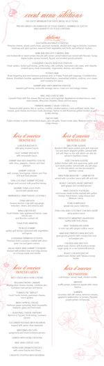 EVENT MENU SELECTIONS – Gourmet Girls